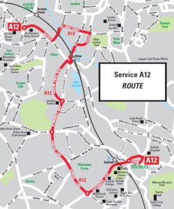 A12 route map - 18 April 2021 - Landflight